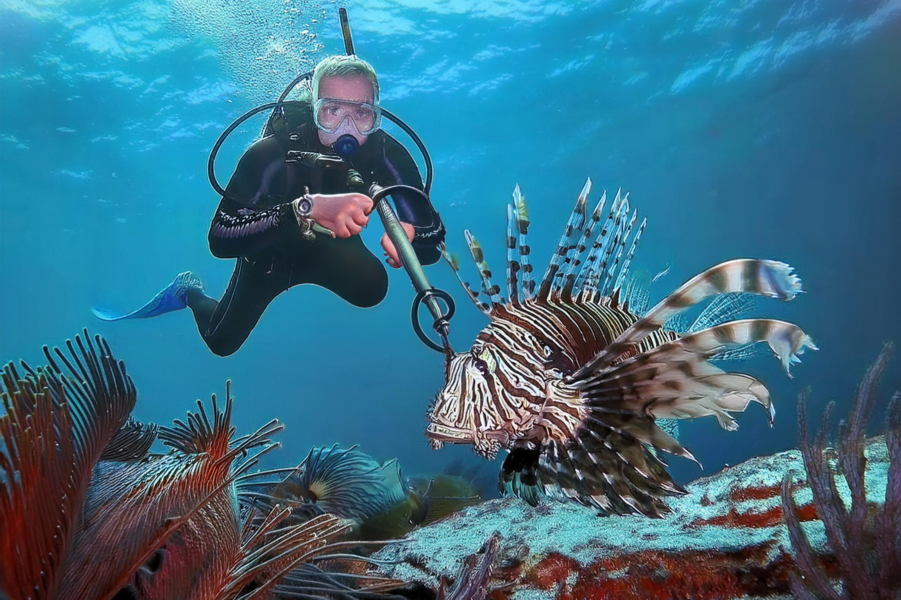 Learn how to control lionfish on Bonaire and help protect the reef